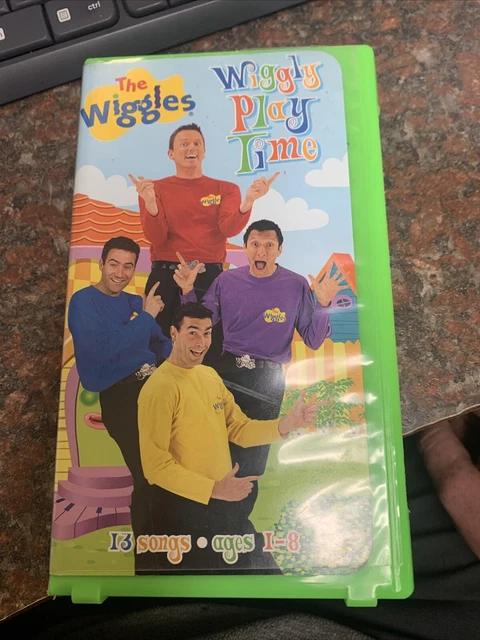 THE WIGGLES WIGGLY Play Time VHS Video Tape 13 Kids Songs Green Hard ...