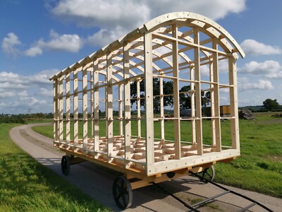 SHEPHERD HUT FRAME Glamping Pod Frame Kit 5.4m (L) x 2.59m (W) x 2.668m ...