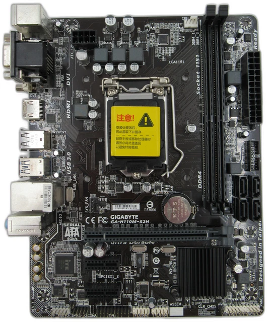 GIGABYTE GA-H110M-S2H, INTEL H110, LGA 1151, DDR4 Motherboard £19.95 ...