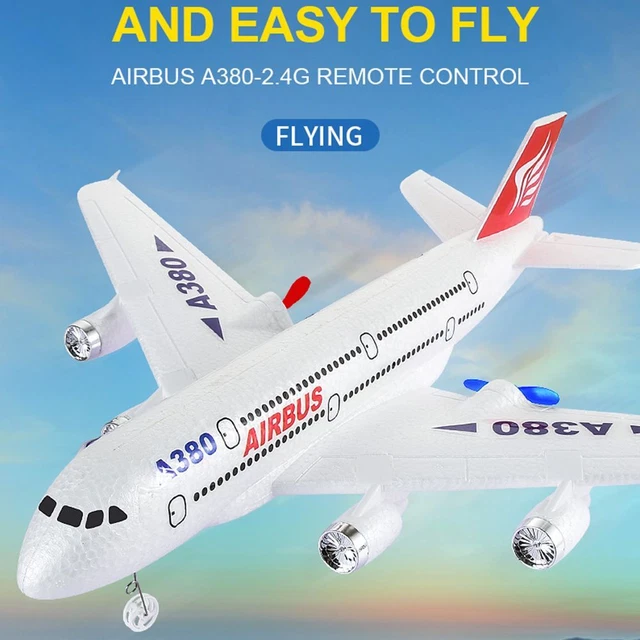 AIRBUS A380 KID Boy Gift Remote Control Airplane EPP Foam Plane Toy RC ...