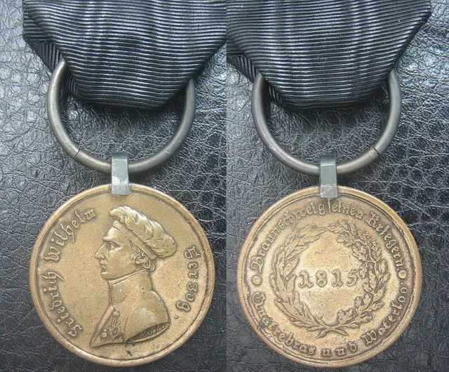 RARE BRUNSWICK WATERLOO 1815 Captain Ex Prussian Army Battle Of ...