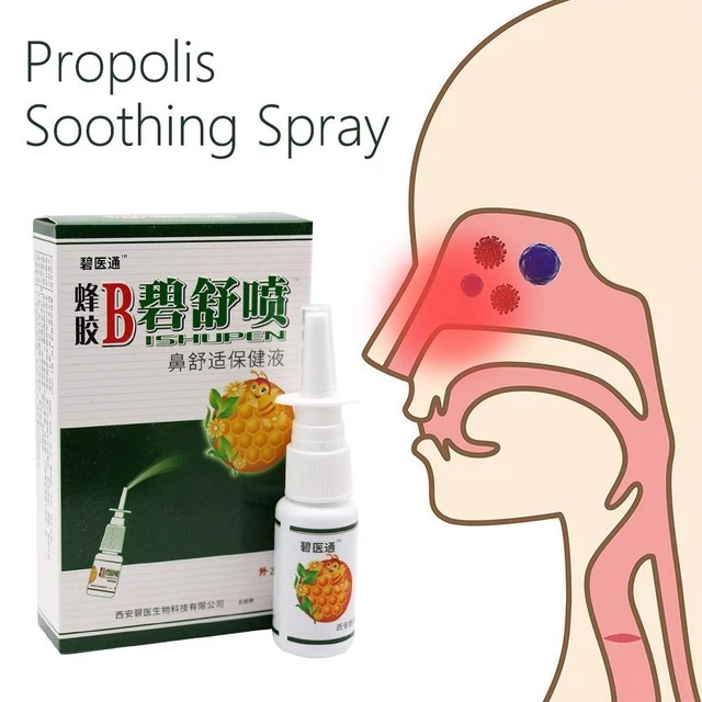 PROPOLIS SOOTHING SPRAY 20ml Relieves Nasal Blockage Dyspnea And 9CC6 ...