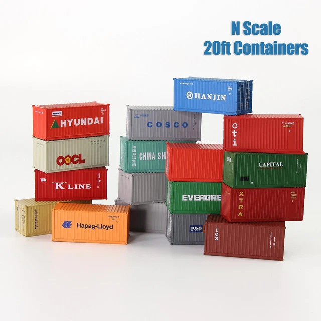 20FT N CONTAINER 1: 150 Versandcontainer 20 Fuß Güterwagen Modellbahn ...
