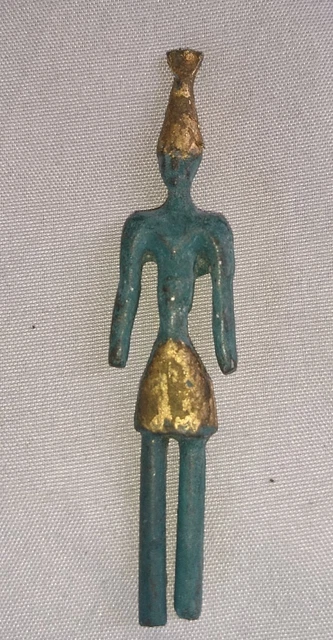 ANCIENNE AMULETTE STATUETTE FIGURINE BYBLOS PHENICIENNE LIBAN BRONZE ...