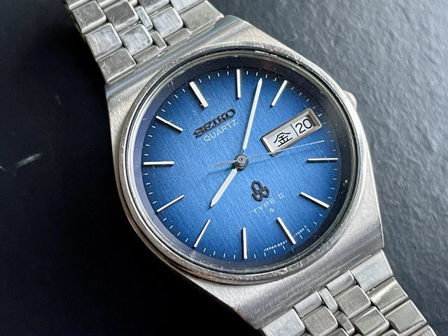 VINTAGE SEIKO QUARTZ Type II JDM 8223-7010 "Denim" Men's Watch PARTS ...