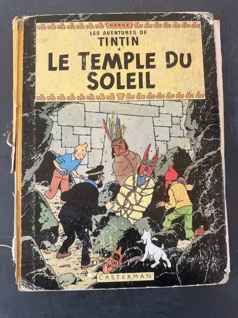 RARE BD HERGE Casterman « TINTIN TEMPLE DU SOLEIL 1949 » EUR 80,00 ...