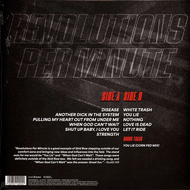 SKID ROW - Revolutions Per Minute (Vinyl LP - 2025 - EU - Original) EUR ...