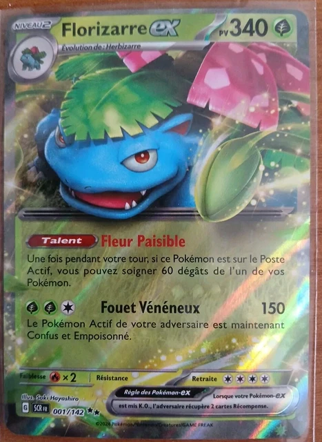 CARTE POKÉMON Florizarre ex 001/142 SCR FR ^EV07^ + Toploadeur EUR 4,56 ...