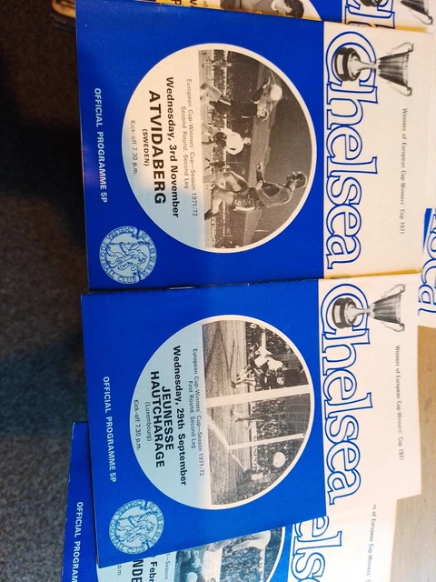 CHELSEA FC SEASON 1971-72 - 23 HOME MATCHDAY PROGRAMMES Inc European (5 ...