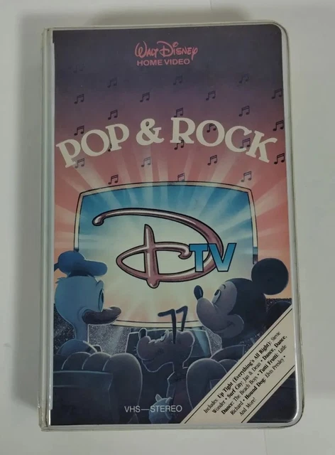 WALT DISNEY VHS Pop and Rock 1984 Animated Music Videos Clamshell Rare ...