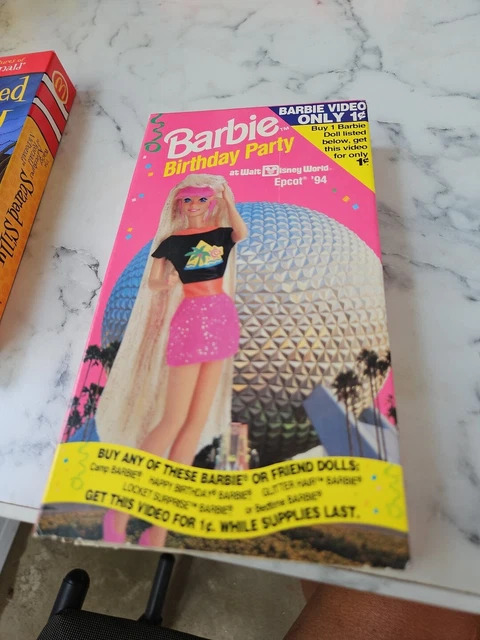 VINTAGE 1993 BARBIE Birthday Party VHS At Walt Disney World Epcot 94 £5 ...
