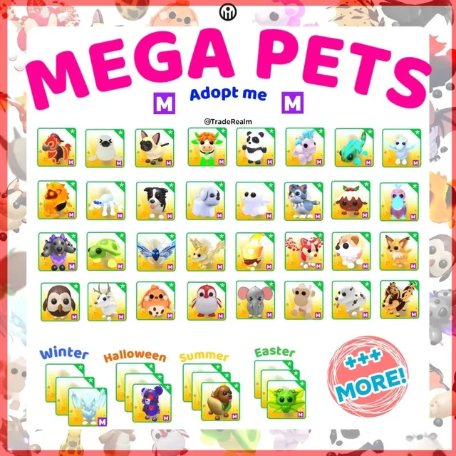 ADOPT ME PETS MEGA NEON Pets / FAST DELIVERY / BAT / DRAGON / UNICORN ...