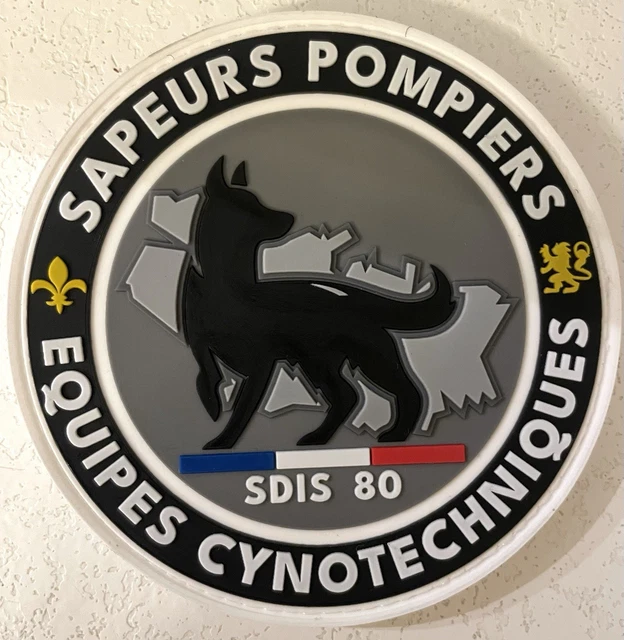 ÉCUSSON POMPIER SDIS 80 équipe cynotechnique rare 40 exemplaires EUR 10 ...
