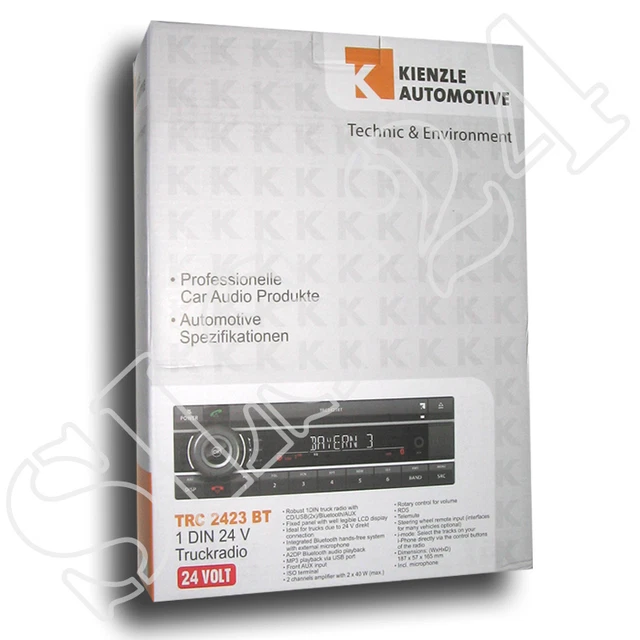 KIENZLE TRC2423BT 24V 24Volt LKW Truck BUS Radio Tuner mit Bluetooth CD ...