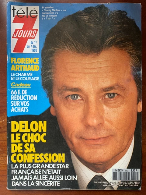 TÉLÉ 7 JOURS 7/12/1990: Delon le choc de sa confession/ Florence Arthaud EUR 6,00 - PicClick FR