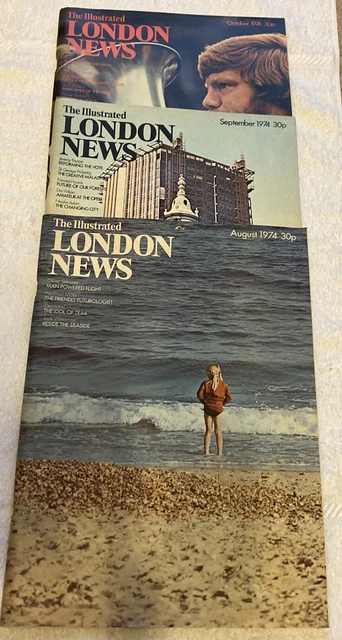 THE ILLUSTRATED LONDON News August September & October 1974 Magazines £ ...