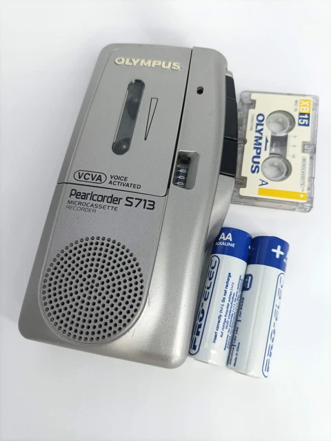 OLYMPUS PEARLCORDER S713 MicroCassette Voice Recorder Handheld Dictaphone SILVER £69.99 ...
