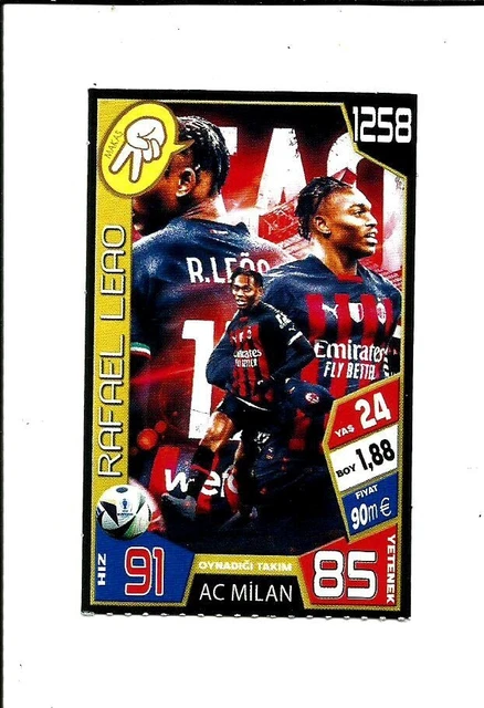 CARTA CALCIO 2024 Futbol Ateşi - Rafael Leao 2 - Milano - Stampata in ...