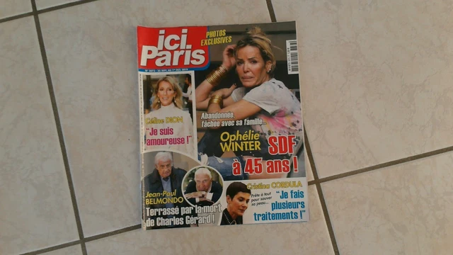 MAGAZINE ICI PARIS N°3873 sept 2019:CELINE DION AMOUREUSE-ophelie winter SDF EUR 8,00 - PicClick FR