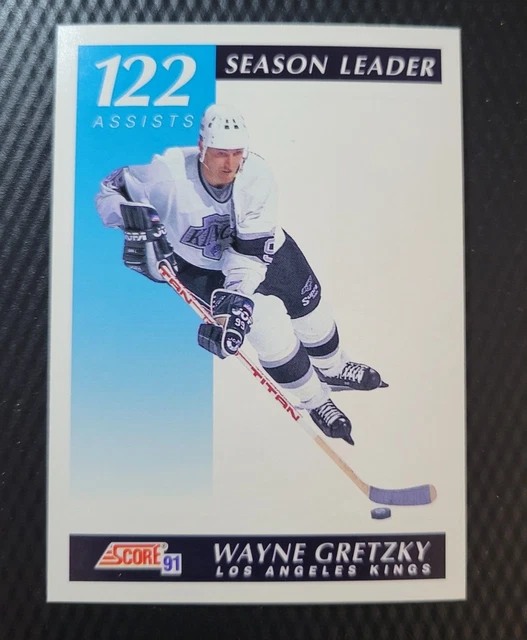 1991-92 PARTITUR KANADISCH Englisch WAYNE GRETZKY Los Angeles Kings SEASON LEADER 295 EUR 4,59 ...