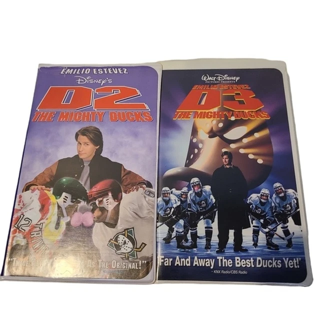 DISNEY'S D2: THE Mighty Ducks & D3: The Mighty Ducks VHS Clamshell Lot ...