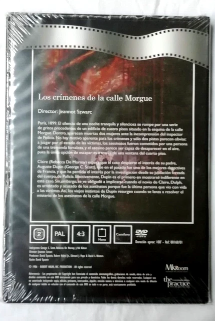 THE CRIMES OF The Morgue Street DVD Rebecca De Mornay George C Scott ...