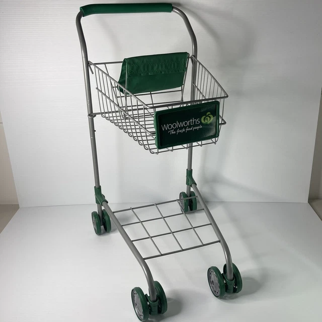 WOOLWORTHS MINI SUPERMARKET Shopping Trolley Small Woolies Cart Kids ...