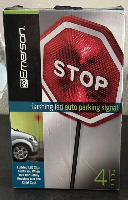 EMERSON FLASHING LED Auto Parking Signal STOP Sign $7.00 - PicClick