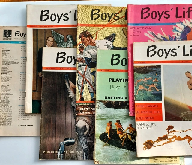 BOYS LIFE MAGAZINE Lot of 7 1965 Jan. - July Vintage Ads Pepsi Ads Coca ...