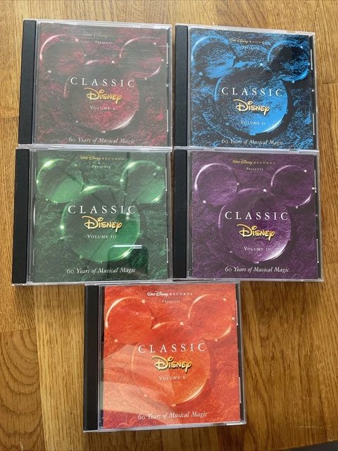 CLASSIC DISNEY 5 CD Set 60 Years of Musical Magic Music (CD, 1999 ...