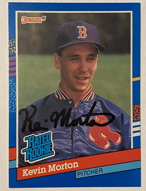 CARTE SIGNÉE KEVIN Morton Donruss #37 1990 Boston Red Sox Auto MLB RAD ...