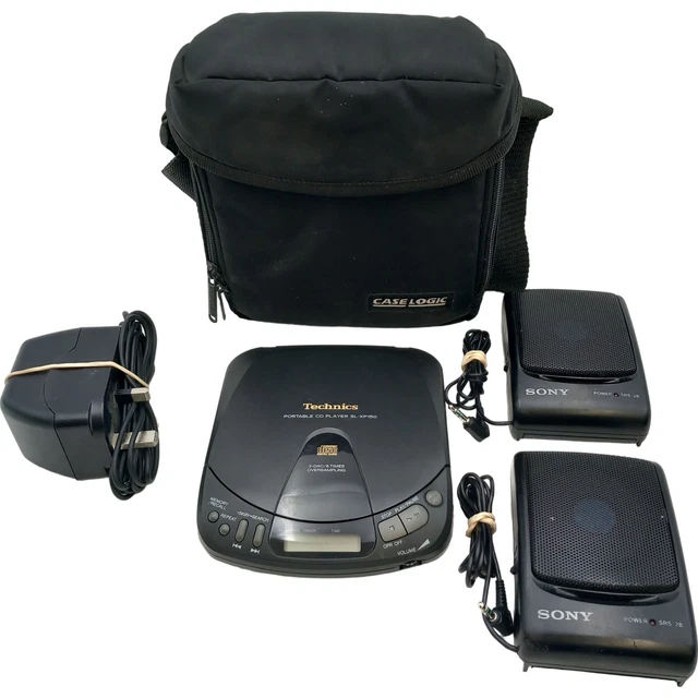 TECHNICS SL-XP150 PORTABLE CD Player with Sony Speakers - Working £15. ...