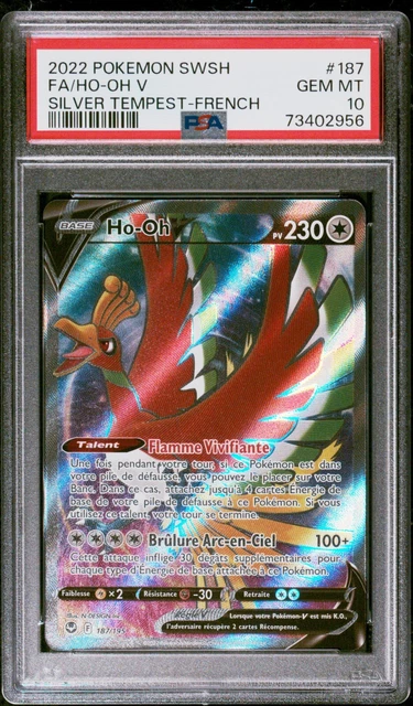 CARTE POKÉMON HO-OH V 187/195 PSA 10 FA EB12 Tempête Argentée EUR 115,00 - PicClick FR