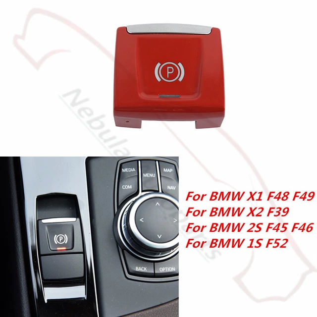 RED ELECTRONIC HANDBRAKE Parking Switch Cover For BMW F48 F39 F45 F46 ...