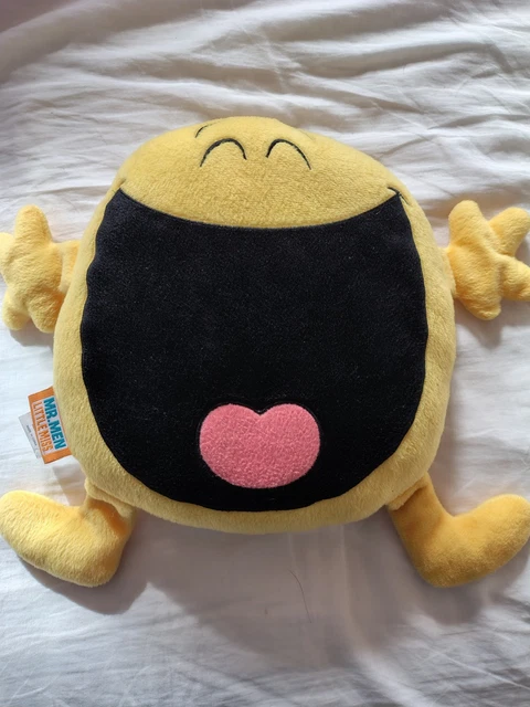 MR MEN LITTLE Miss MR HAPPY 11" Soft Plush Toy Cushion Pillow Vintage ...