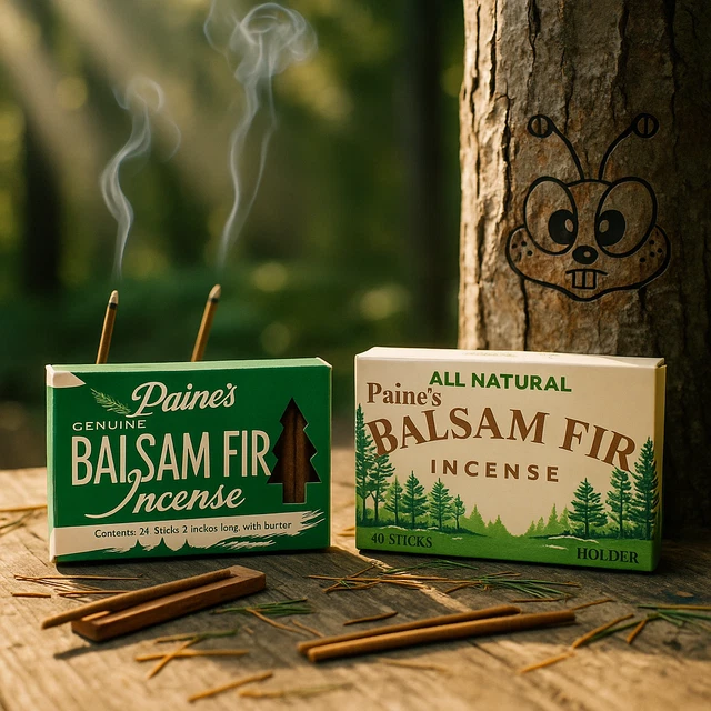 PAINES BALSAM FIR Incense Sticks🍯Bulk Fragrance Log Burners Natural ...