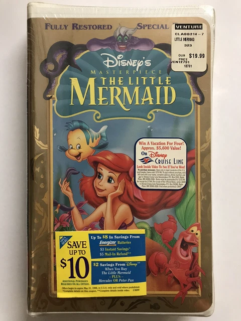 VENTURE STORES LA Sirenetta VHS Walt Disney Masterpiece Collection NOS ...