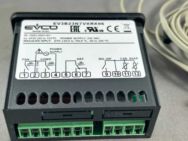 EVCO FREEZER Chiller Digital Controller Display Evkb23N7 Ev3B23N7Vxrx06 ...