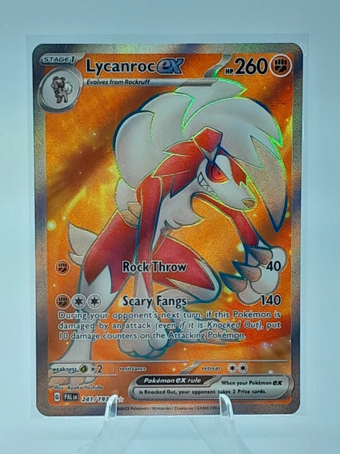 POKÉMON TCG LYCANROC ex 241/193 Full Art Secret Rare S & V Paldea ...