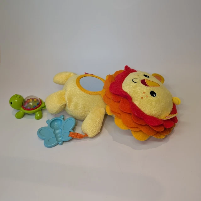 FISHER-PRICE LION ACTIVITY Toy CGN89 DJW80 Plush Rattle Mirror Teether ...