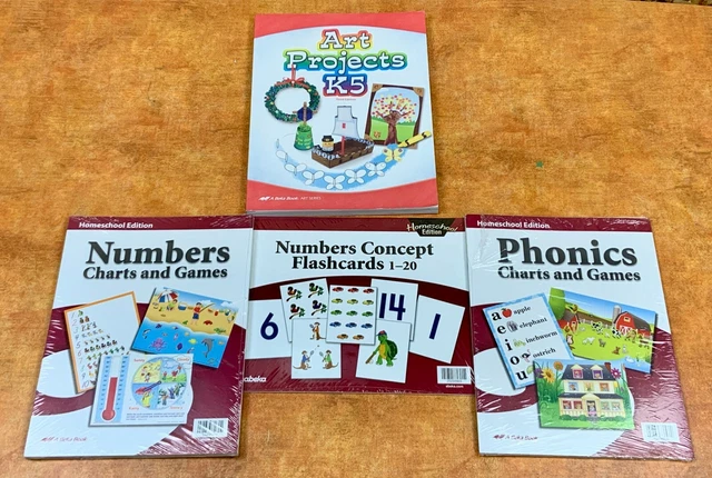 ABEKA K4-K5 HOMESCHOOL Phonics/Numbers Charts and Games/Art Projects ...