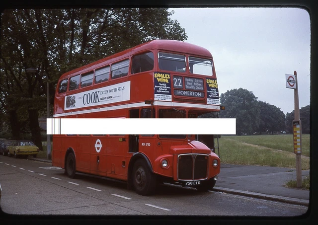 LONDON TRANSPORT BUS Colour Photograph Routemaster RM 1750 750 DYE ...