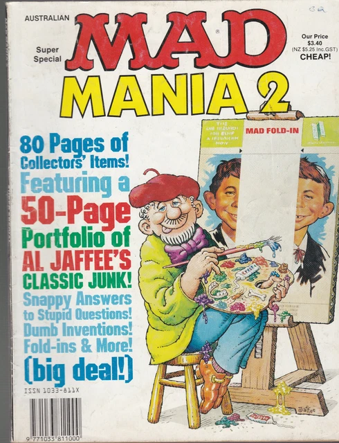 VINTAGE AUSTRALIAN MAD Magazine Comic Mania 2 Super Special 69 1989 $8. ...