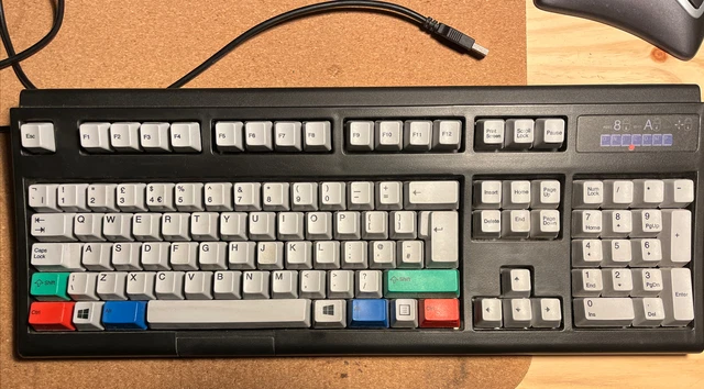 UNICOMP IBM MODEL M Buckling Spring Mechanical Keyboard Black/Grey UK ...