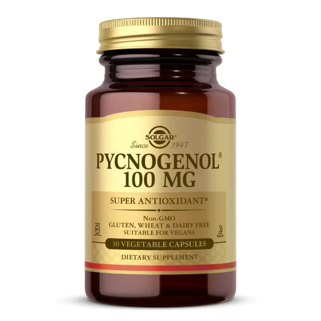 SOLGAR 100 MG Pycnogenol Super Antioxidant for Cardiovascular Health ...