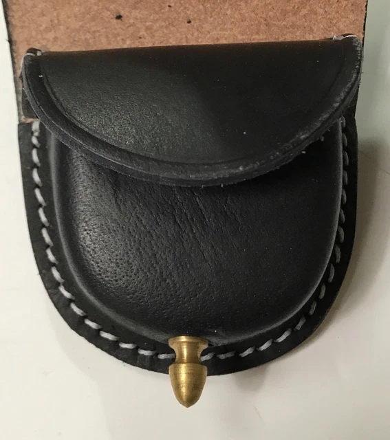 CIVIL WAR RIFLE Us Union Musket Regulation Cap Belt Pouch-Black Leather ...