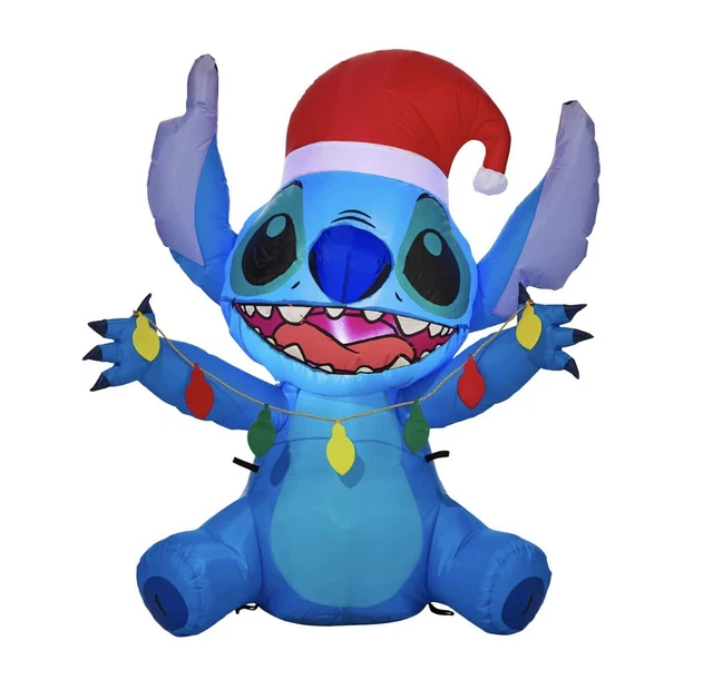 DISNEY STITCH CHRISTMAS Inflatable 3FT Lilo and Stitch Christmas ...