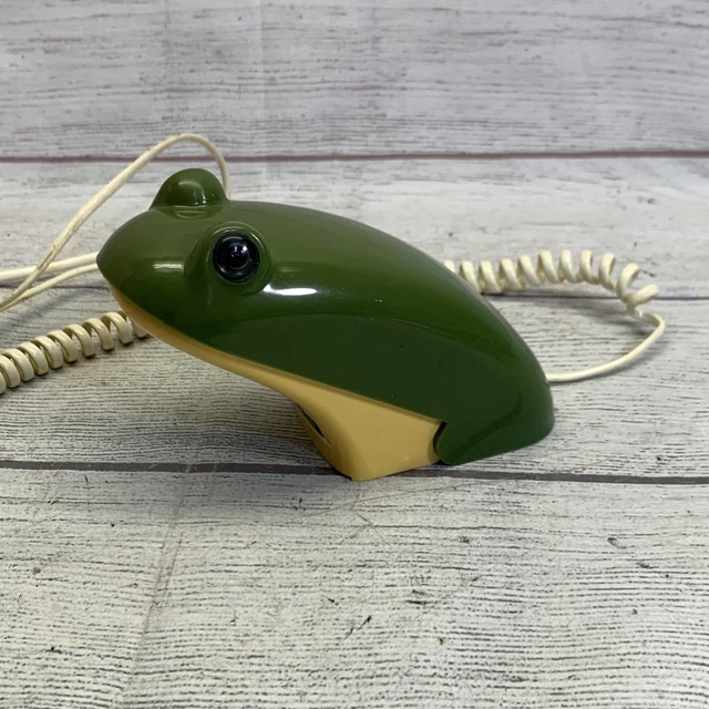 VTG NOVELTY GREEN Frog 80’s Flip Phone Landline Coron Crusader RARE £ ...