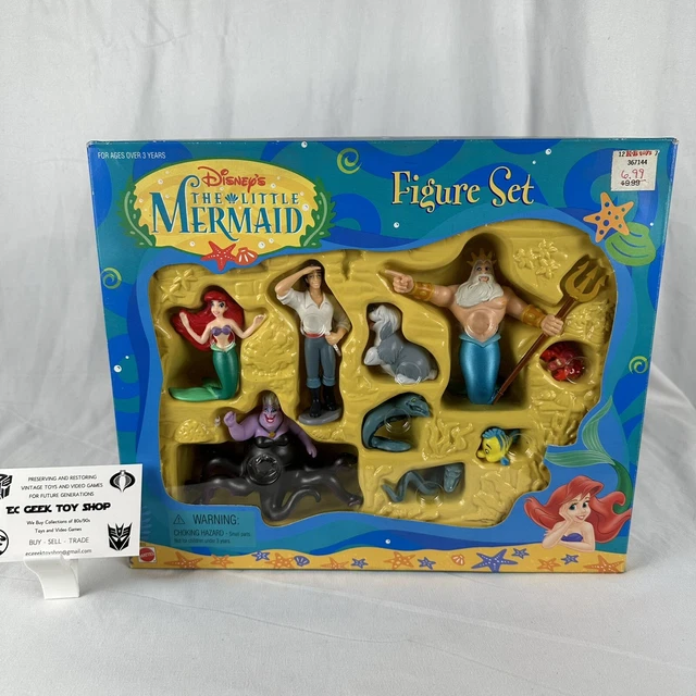 MATTEL DISNEY THE LITTLE MERMAID Figure Set Ariel Eric Flounder Ursula ...