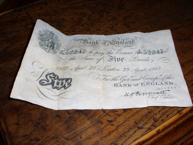 BRITISH ENGLISH £5 Pound Banknote K O Peppiatt £10.00 - PicClick UK